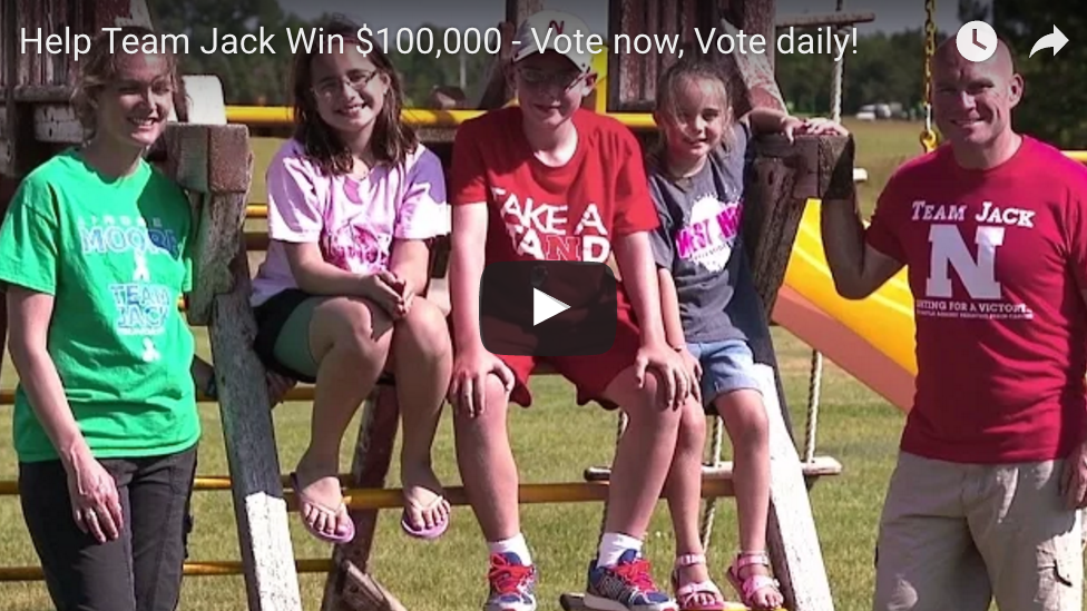 Help Team Jack Win $100,000 to Help Fund Childhood Cancer Research ...