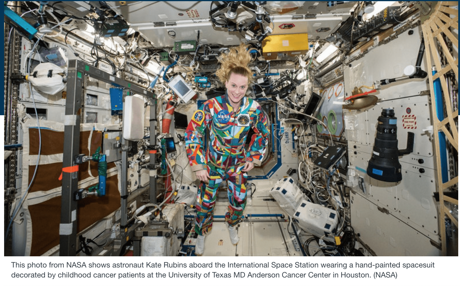 NASA Astronaut Raises Awareness for Childhood Cancer from Space! - NEGU ...